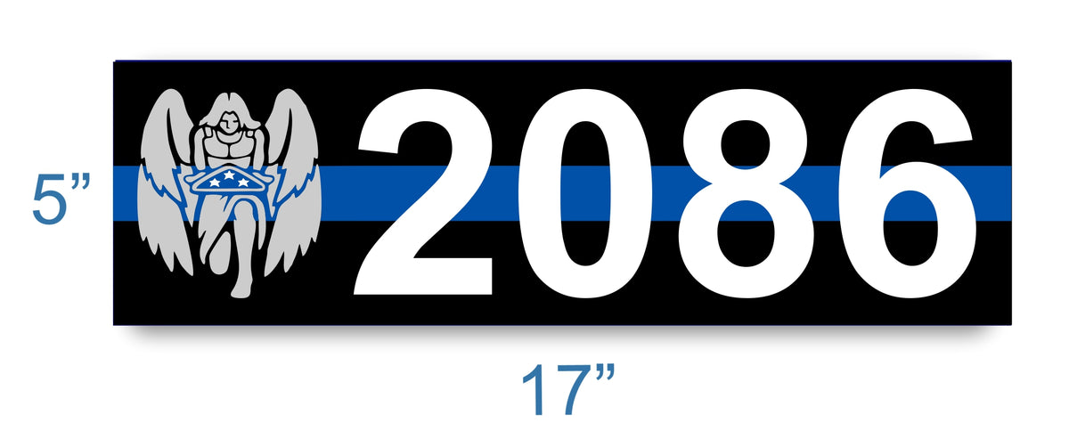 Thin Blue Line Angel - Digital Curb Number