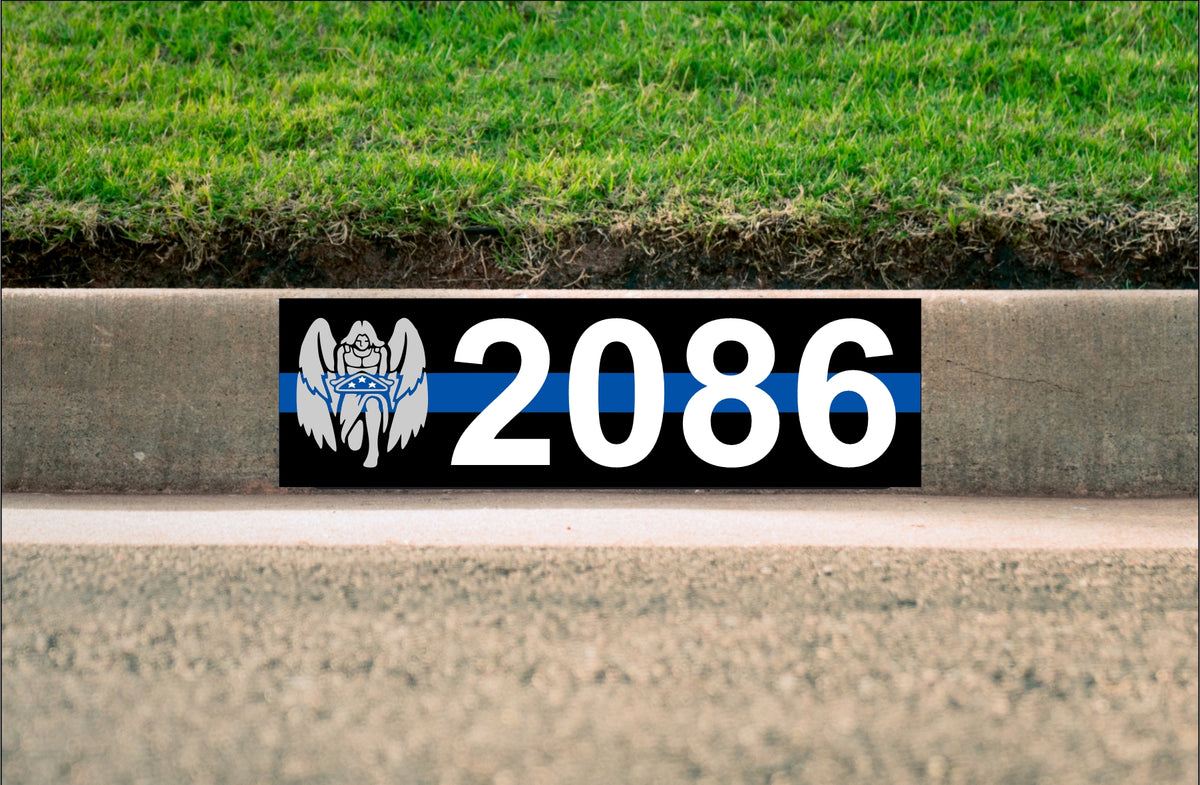 Thin Blue Line Angel - Digital Curb Number