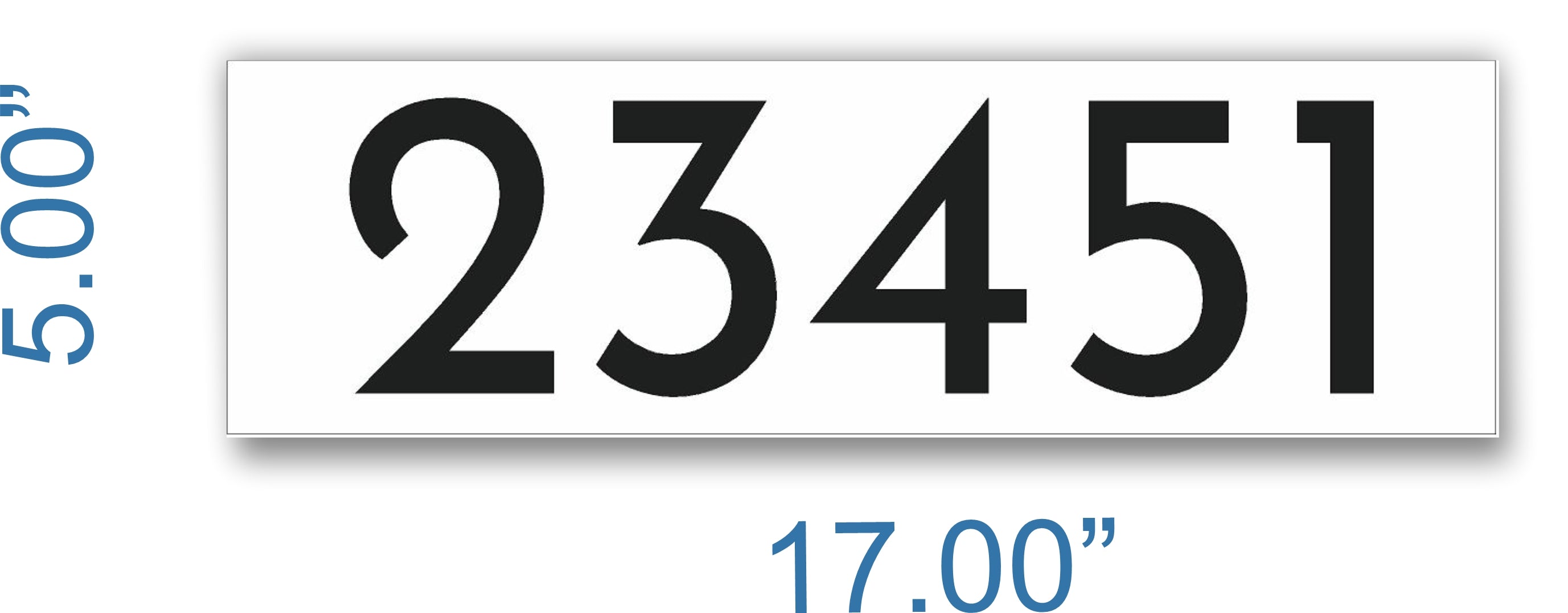 Modern White Curb Number - Digital Curb Number