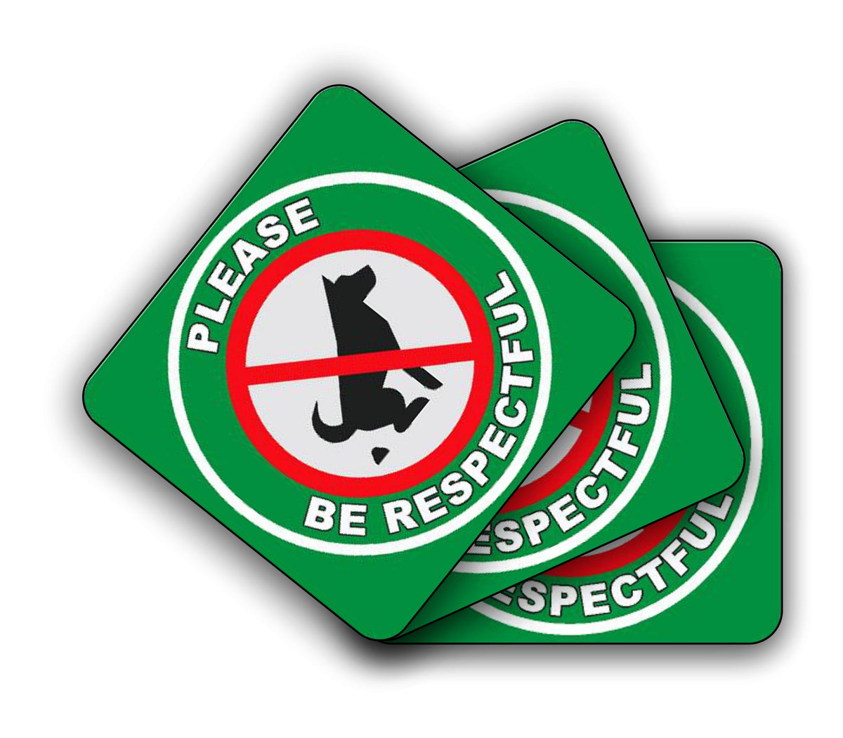 No Pooping Dog Sidewalk/Curb Sign - Digital Curb Number